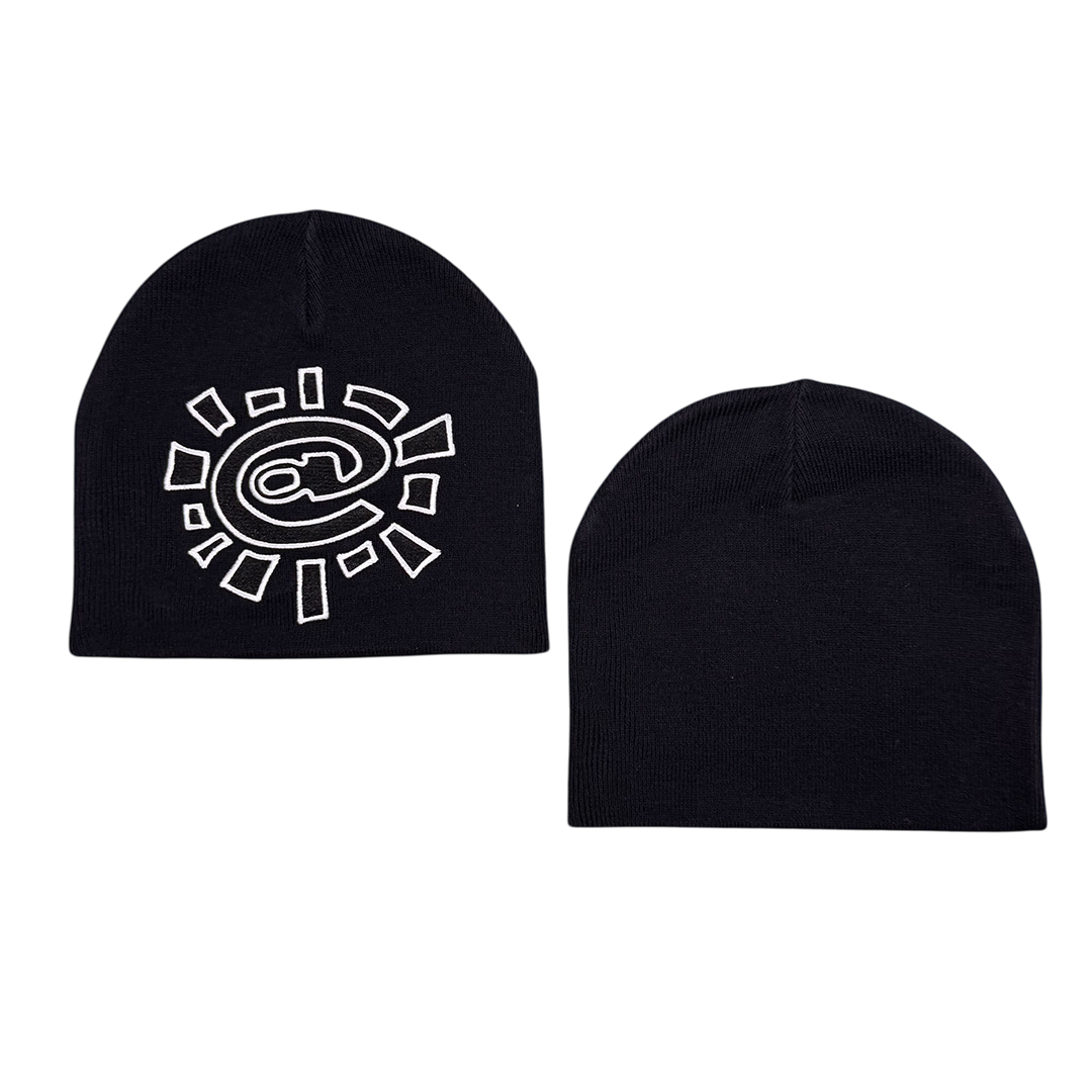 reversible embroid @sun beanie - navy/green stripe – always do what you ...