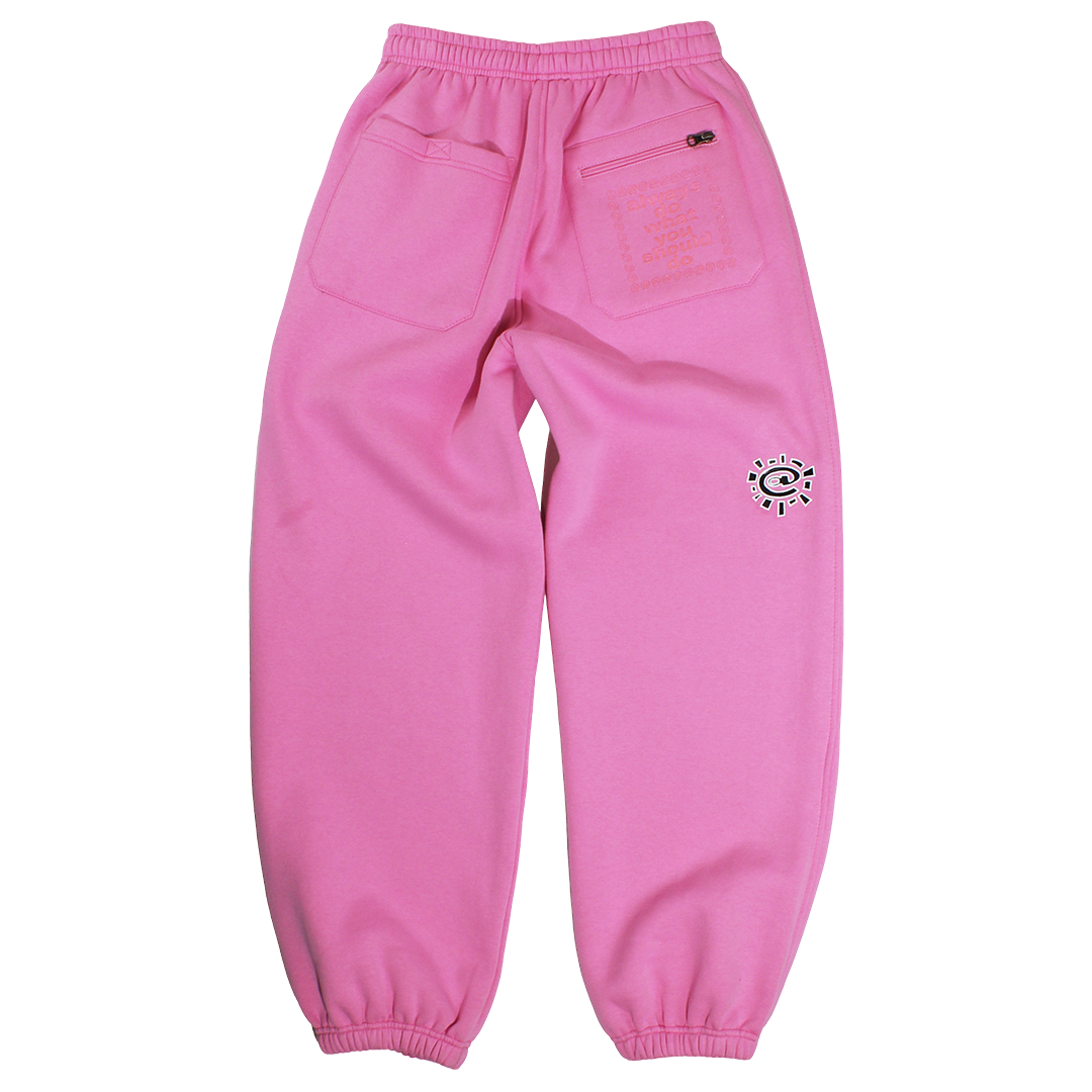 rel@xed light pink jogger – always do what you should do