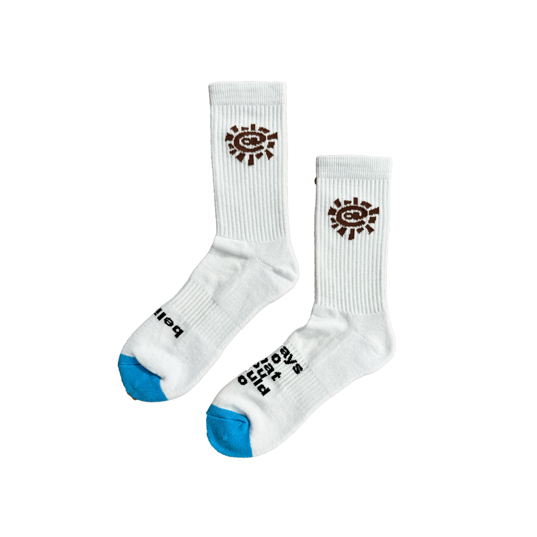 @ sun sock - brown / white – always do what you should do