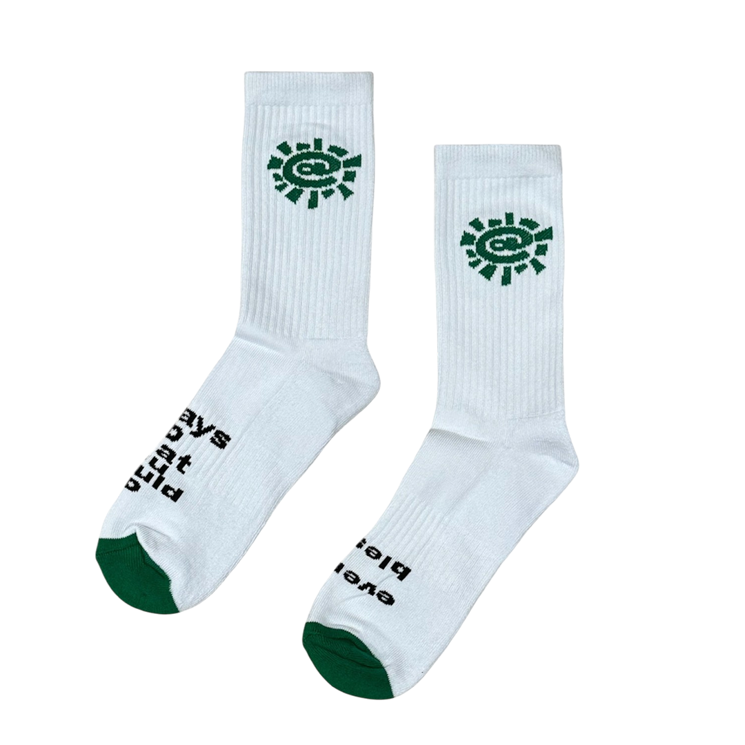 @ sun sock - white/green – always do what you should do