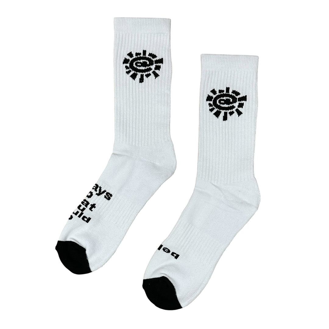 black @sun sock - white – always do what you should do