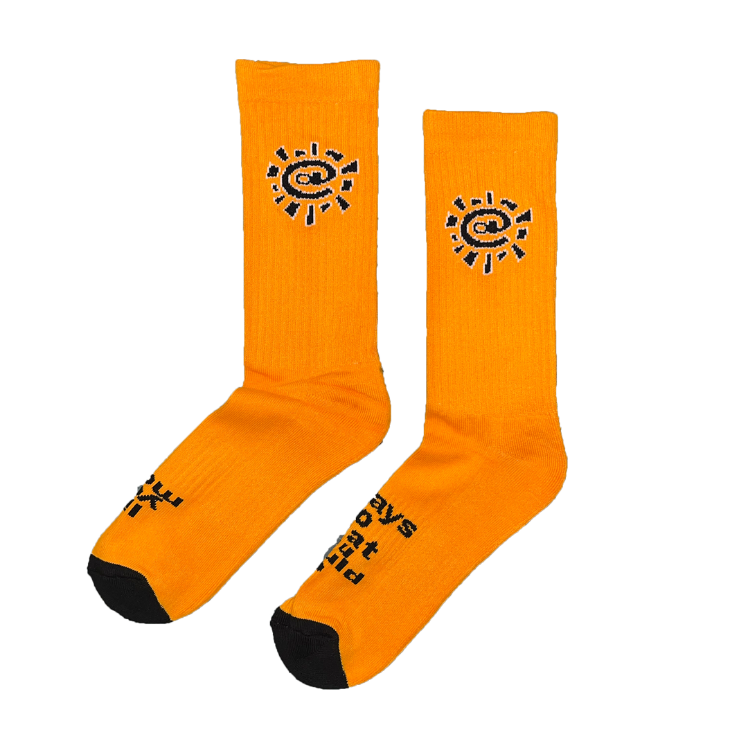 @sun sock - orange / black – always do what you should do